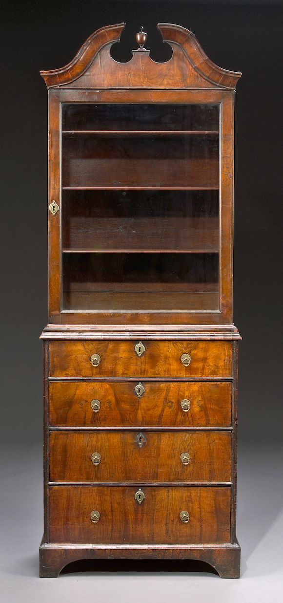 Bonhams : A George I walnut bookcase