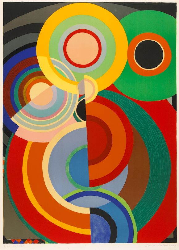 Bonhams : Sonia Delaunay (French, 1885-1979); Echarpe Rhythmes;