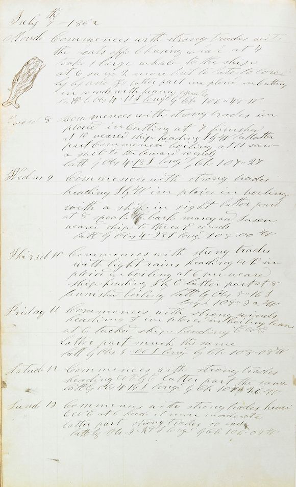 Bonhams : [WHALING LOG BOOKS.]