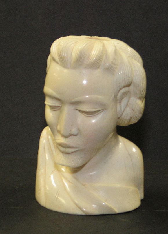 Bonhams : An African carved ivory bust