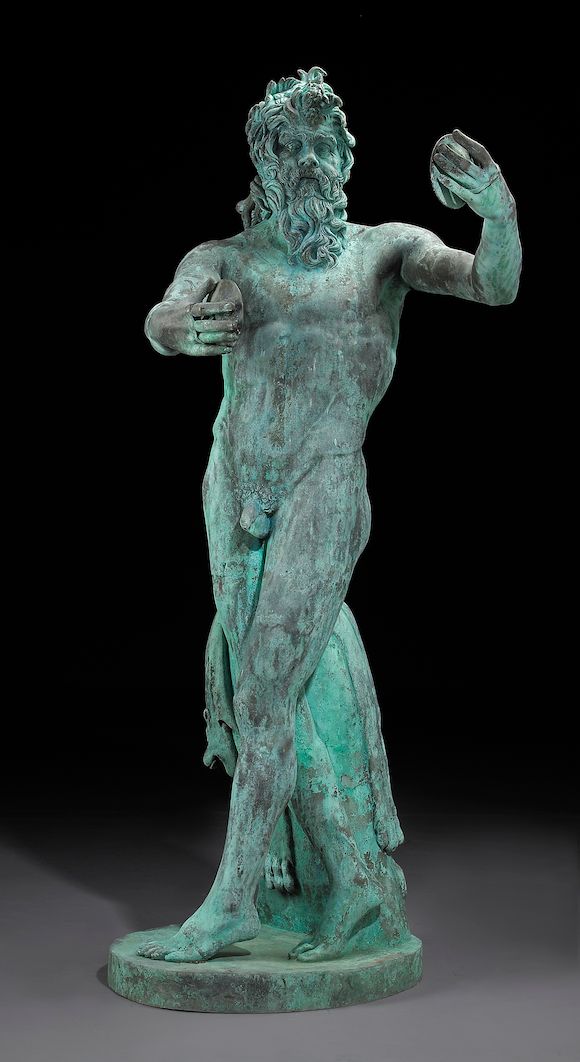 Bonhams : A patinated bronze figure of the Dancing Fawn