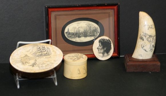 Bonhams : An assembled group of contemporary scrimshaw