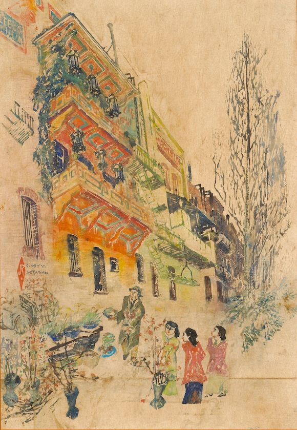 Bonhams : Joseph Raphael (American, 1869-1950); Quincy Street;