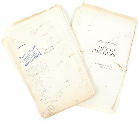 Bonhams : SPILLANE, FRANK MORRISON “MICKEY.”