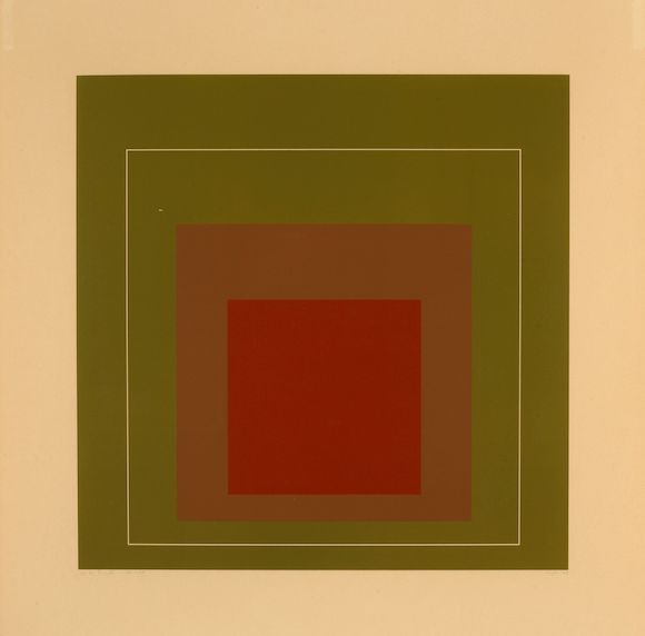 Bonhams : Josef Albers; White Line Square IV, from White Line Squares;