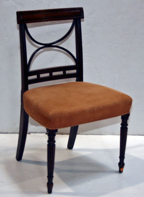 Bonhams : A pair of Regency mahogany side chairs