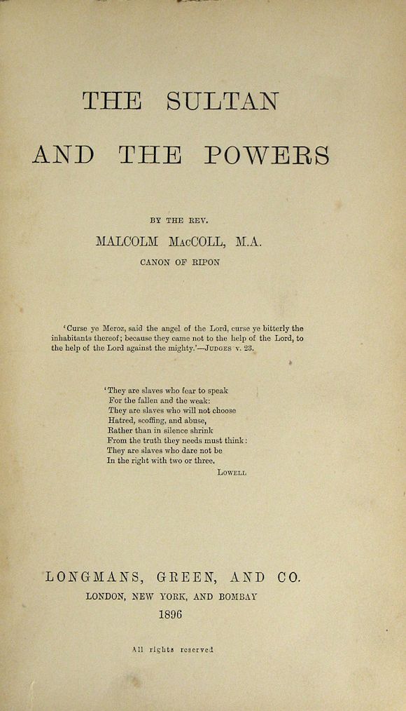 Bonhams : MACCOLL, MALCOLM.