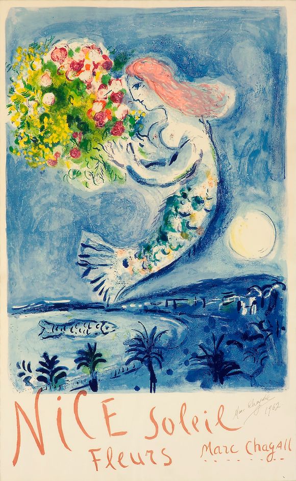 Bonhams : Marc Chagall (Russian/French, 1887-1985); Bay of Angels;
