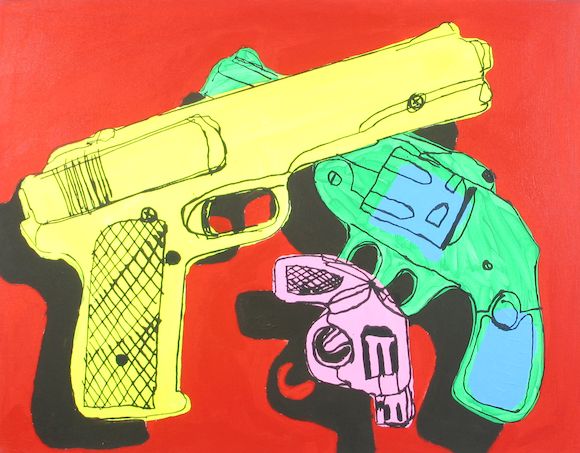 Bonhams : Henry Vincent (20th century) Untitled (Guns), 1994 24 x 30in ...