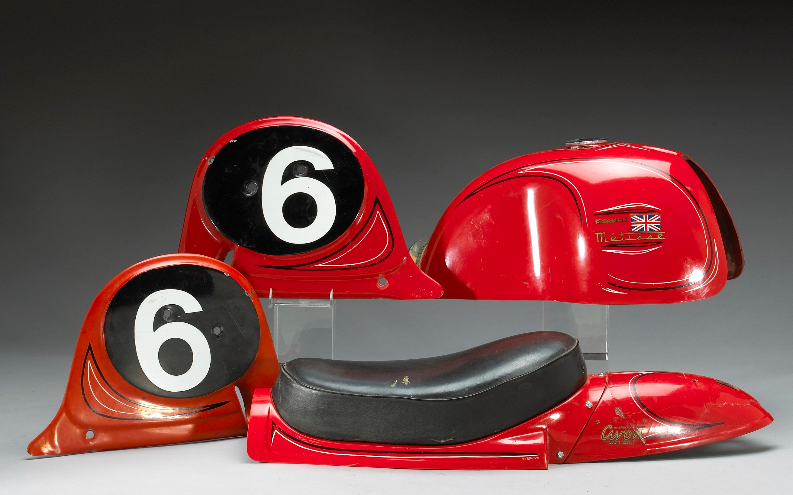 Bonhams Cars : A Rickman Triumph fuel Tank, Mitchen Hall Avon seat ...