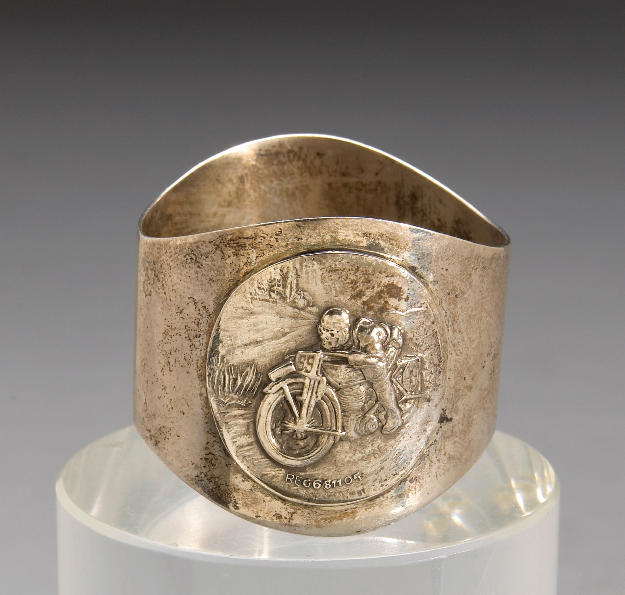 Bonhams Cars : A Hallmarked sterling silver napkin ring,