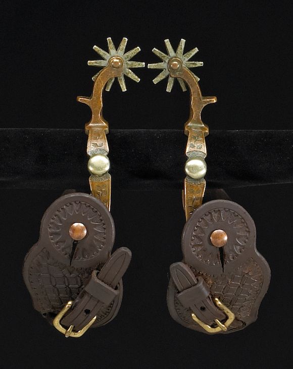 Bonhams : A pair of Hercules bronze spurs by North & Judd