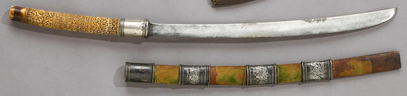 Bonhams A Silver And Ivory Mounted Burmese Dha