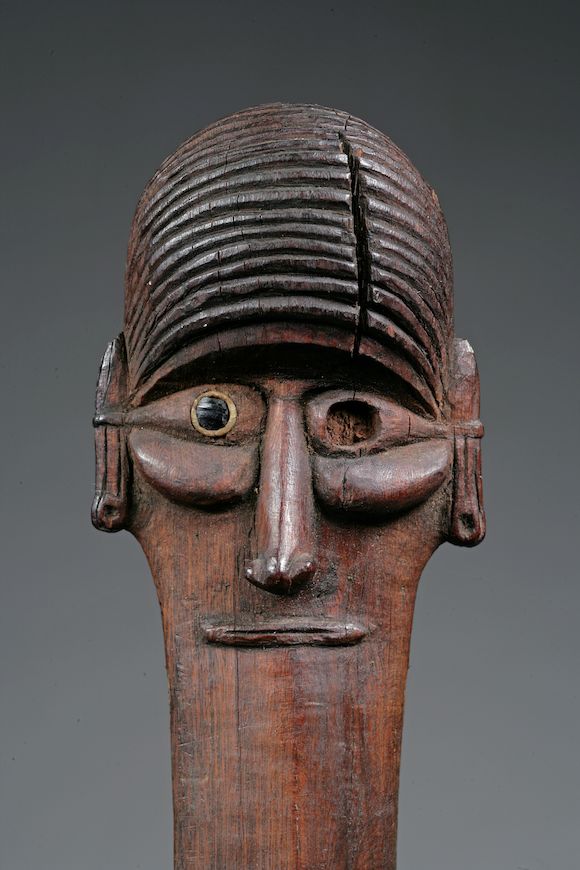 Bonhams : A fine Easter Island janus staff
