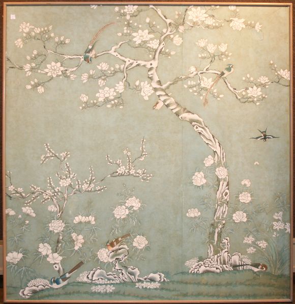 Bonhams : A painted paper panel