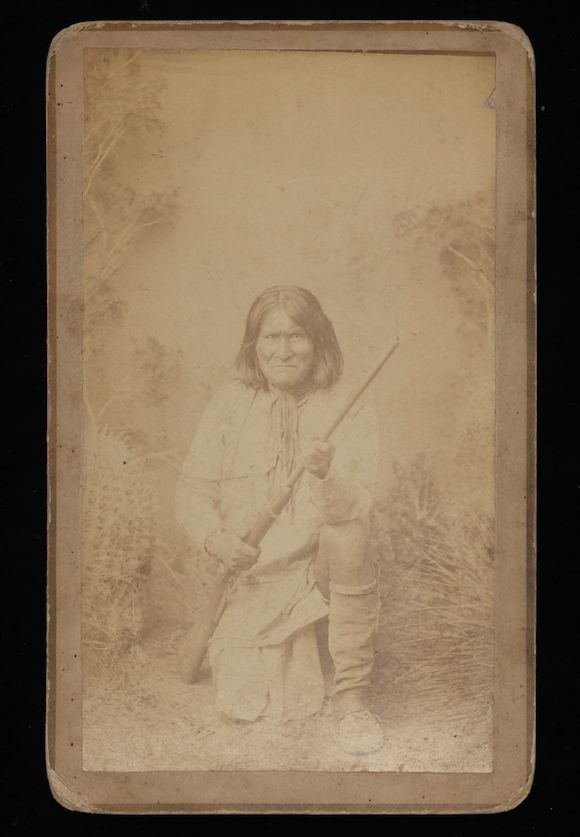 Bonhams : A cabinet photo of Apache war chief Geronimo by A.F. Randall