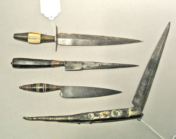 Bonhams : A lot of four Mediterranean knives