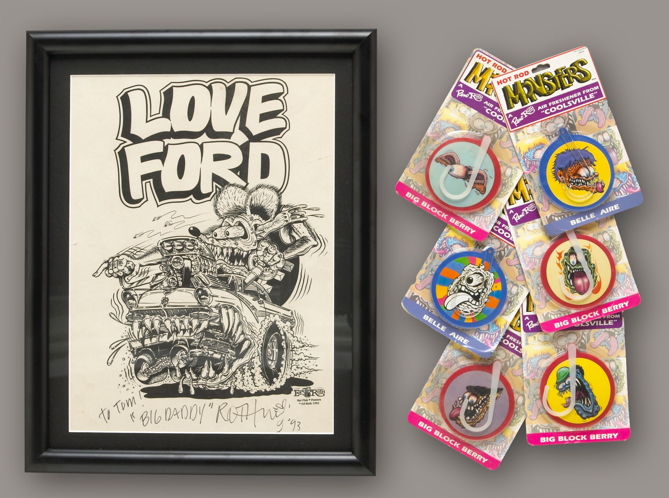 Bonhams Cars : A set of "Reno Roth Hot Rod Monsters" air fresheners and ...