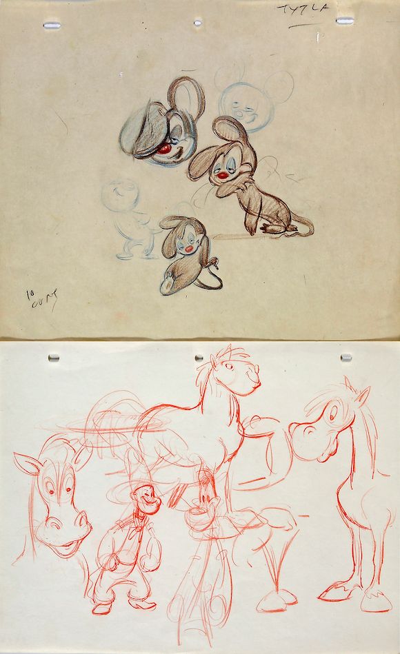 Bonhams : A miscellaneous group of Terrytoons and Famous Studio drawings