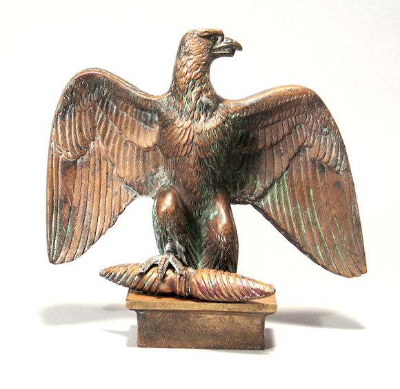 Bonhams : A French bronze standard eagle in First Empire style