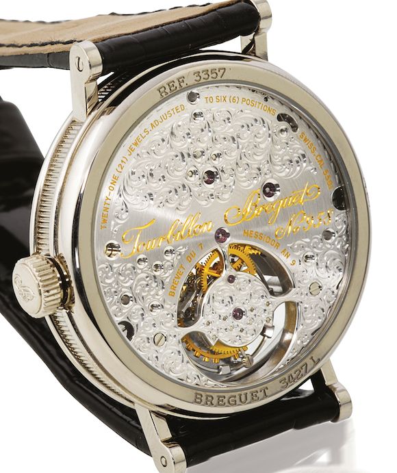 Bonhams : Breguet. A rare 18ct white gold manual wind tourbillon ...