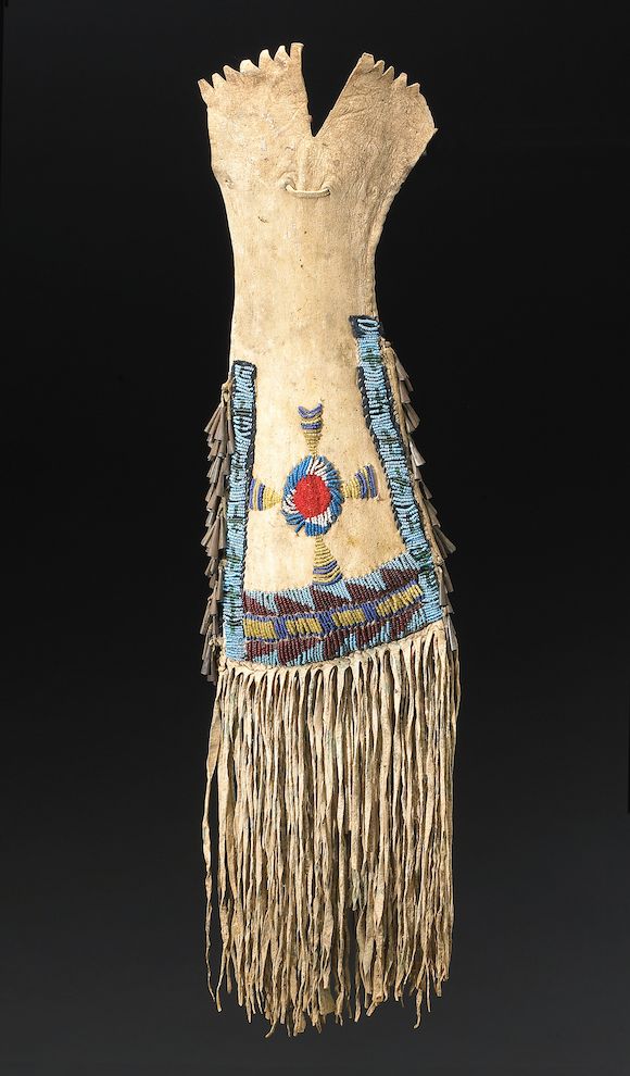 Bonhams : An Apache beaded tobacco bag