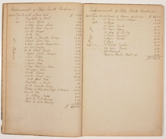 Bonhams : WHALING LOG BOOK.