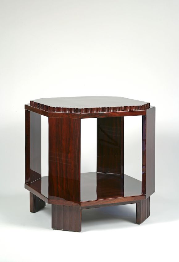 Bonhams : An Eric Bagge rosewood two-tier salon table