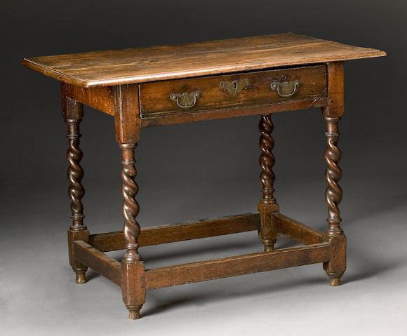 Bonhams : A Charles II oak table