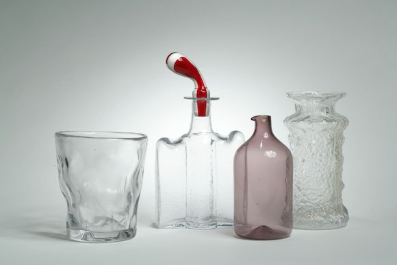 Bonhams : Four Finnish glass vessels