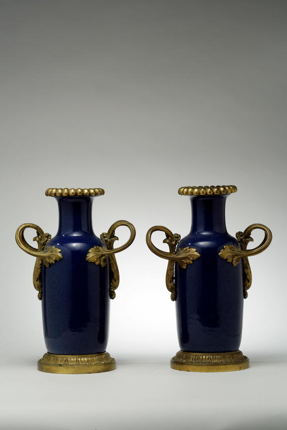 Bonhams A Pair Of Sevres Style Gilt Bronze Mounted Porcelain Two