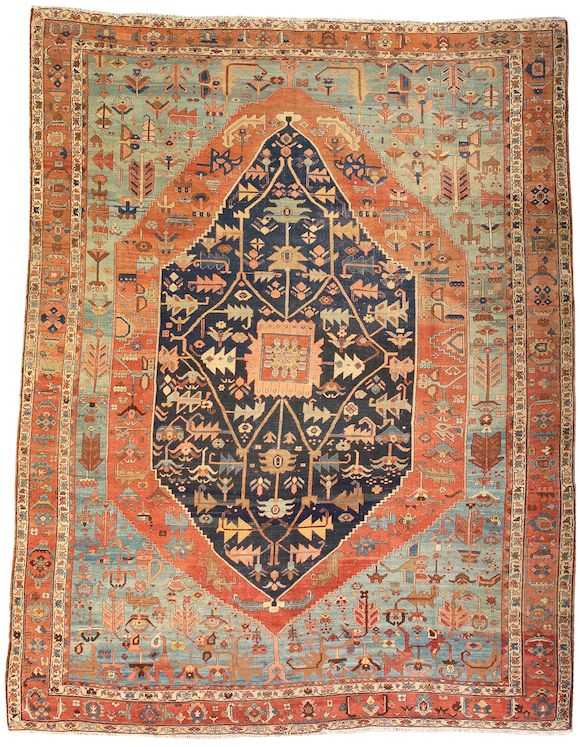 Bonhams : A Serapi carpet Northwest Persia, size approximately 12ft. x ...