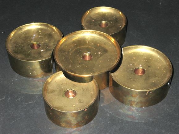 Bonhams : A William Van Erp (1901-1971) brass five light centerpiece