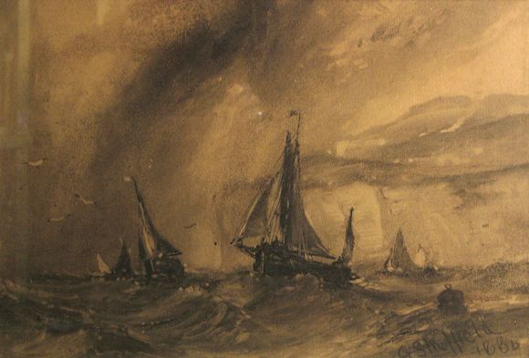 Bonhams : George Sheffield (British, 1839-1892) A pair of marine ...