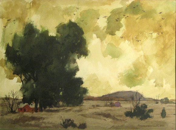 Bonhams : Frederic Whitaker (American, 1891-1980) Arizona yellow sky ...