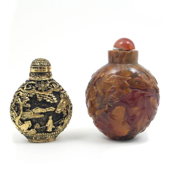 Bonhams : A group of two snuff bottles