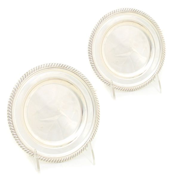 Bonhams : Set of Twelve Sterling Bread & Butter Plates