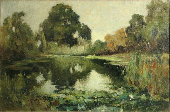 Bonhams : Arthur Beckwith (American, 1860-1930) The secluded pond, 1921 ...