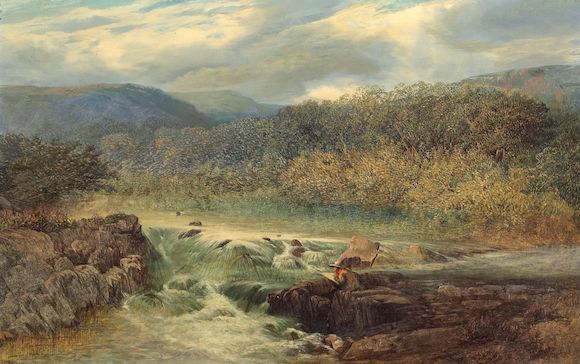 Bonhams : Joseph Paul Pettitt (British, 1812-1882) A river landscape ...