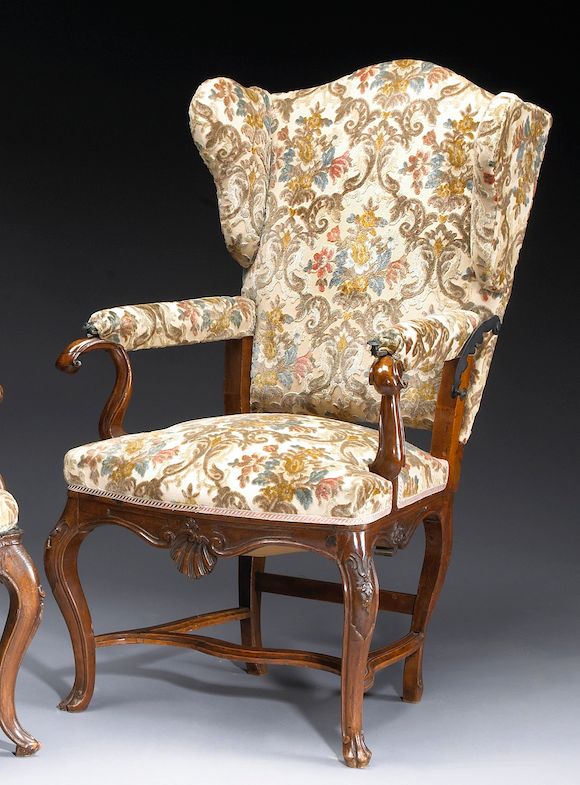 Bonhams : An interesting Italian Rococo walnut mechanical armchair