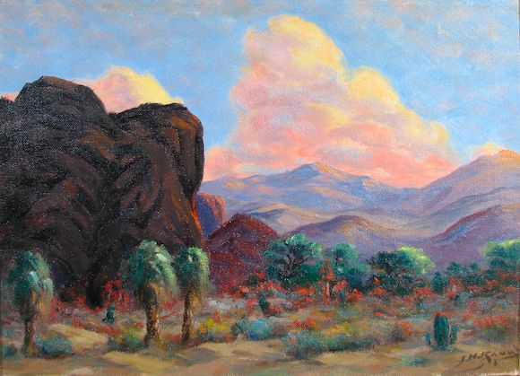 Bonhams : John Henry Ramm (1879-1948) In Andreas Canyon, 1919 16 x 18in