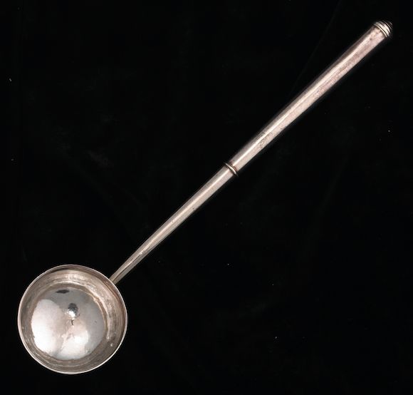 Bonhams : George I Britannia Standard Silver Toddy Ladle with Cannon Handle