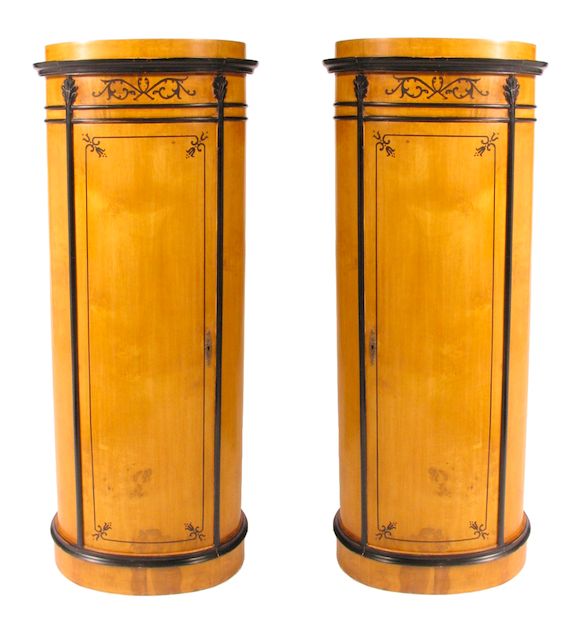Bonhams : A pair of Danish style hat cabinets