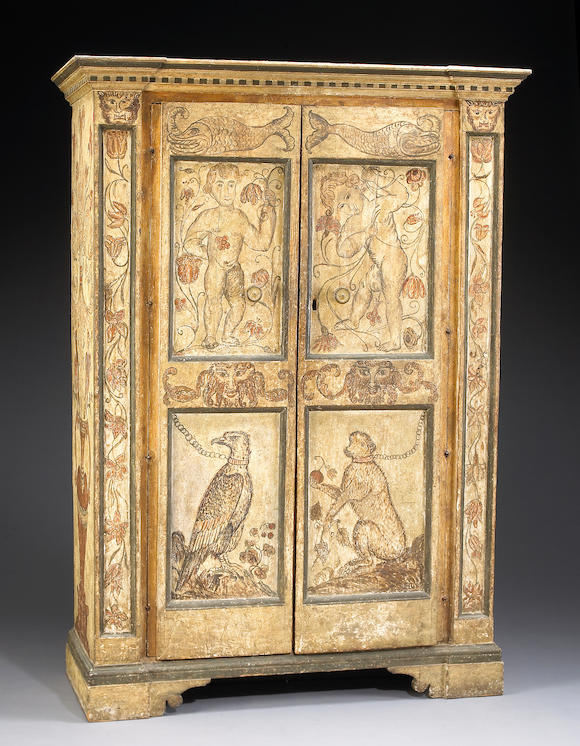 Bonhams An Italian Baroque Polychrome Decorated Armoire