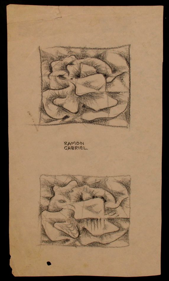 Bonhams : Ramon Gabriel (American, born 1911) Untitled 9 x 5in