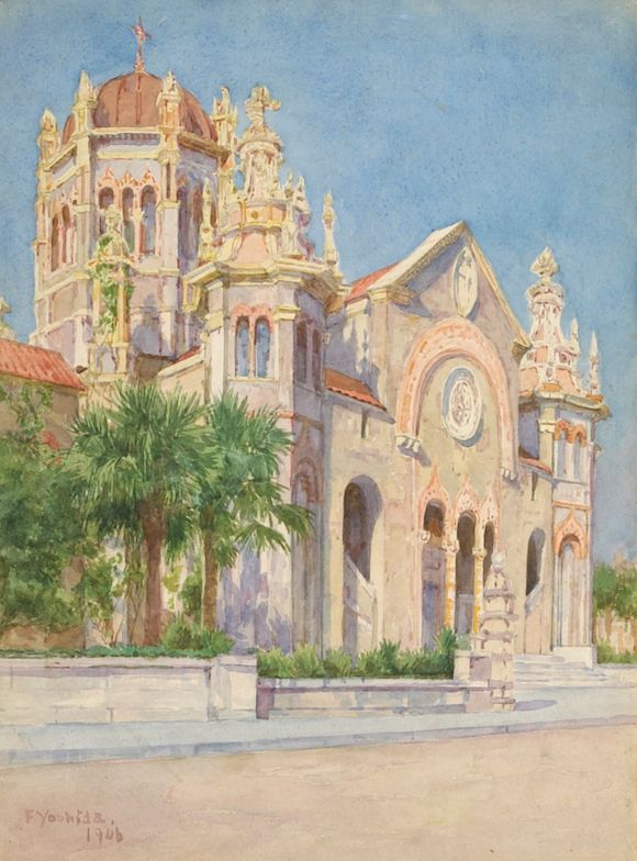 Bonhams : Fujio Yoshida (1887-1987): Church in Florida