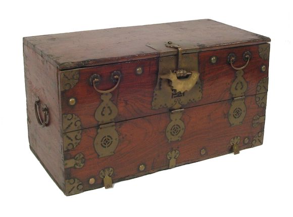 Bonhams : A Korean mounted drop-front chest