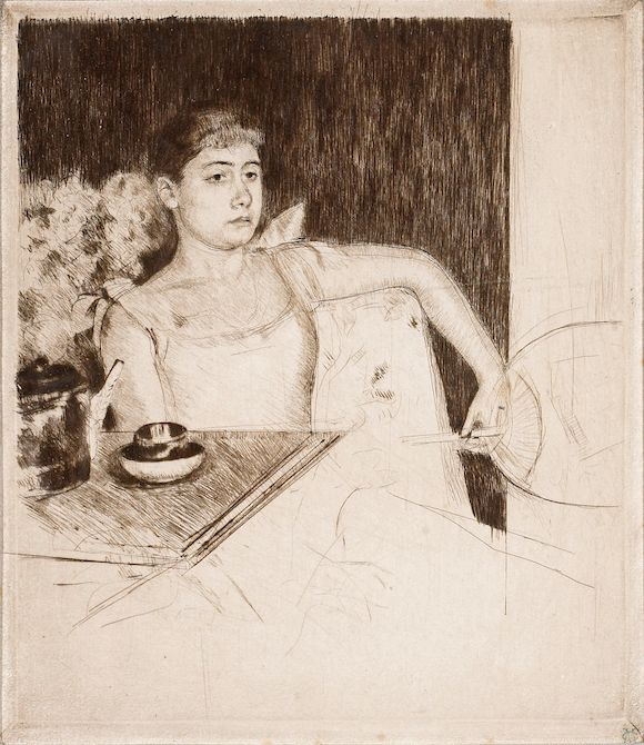 Bonhams : Mary Cassatt (American, 1844-1926); Tea;