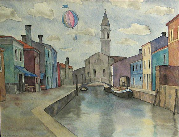 Bonhams : Franz Walter Bergmann (American, 1898-1970) Untitled (Canal ...