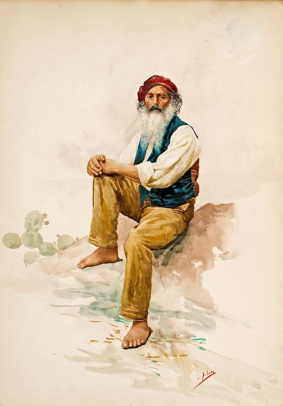 Bonhams : Giovanni Battista Filosa (Italian, 1850-1935) A portrait of ...